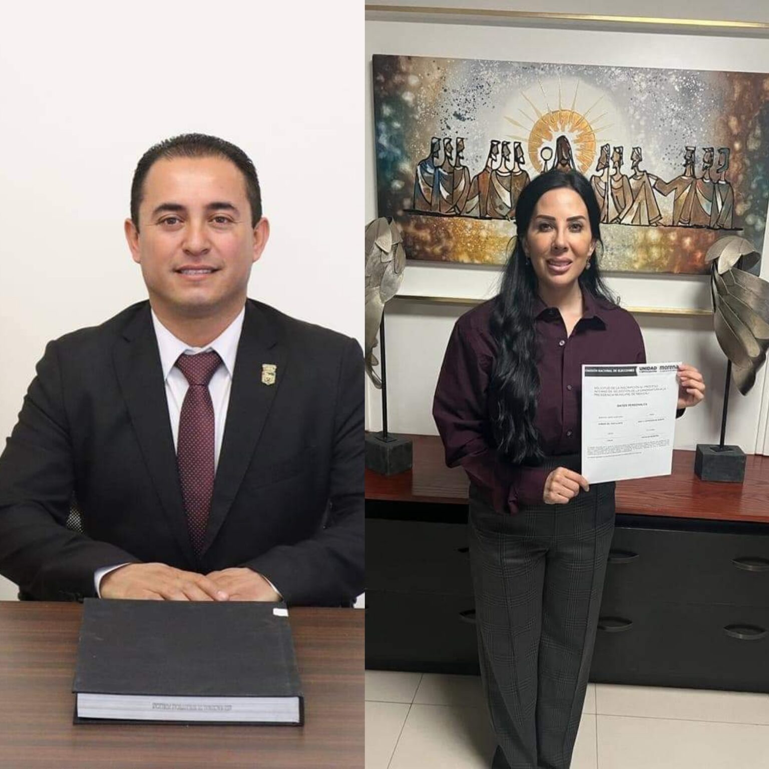 NORMA BUSTAMANTE HACIENDO LA LUCHA; NETZA JÁUREGUI CONFIADO